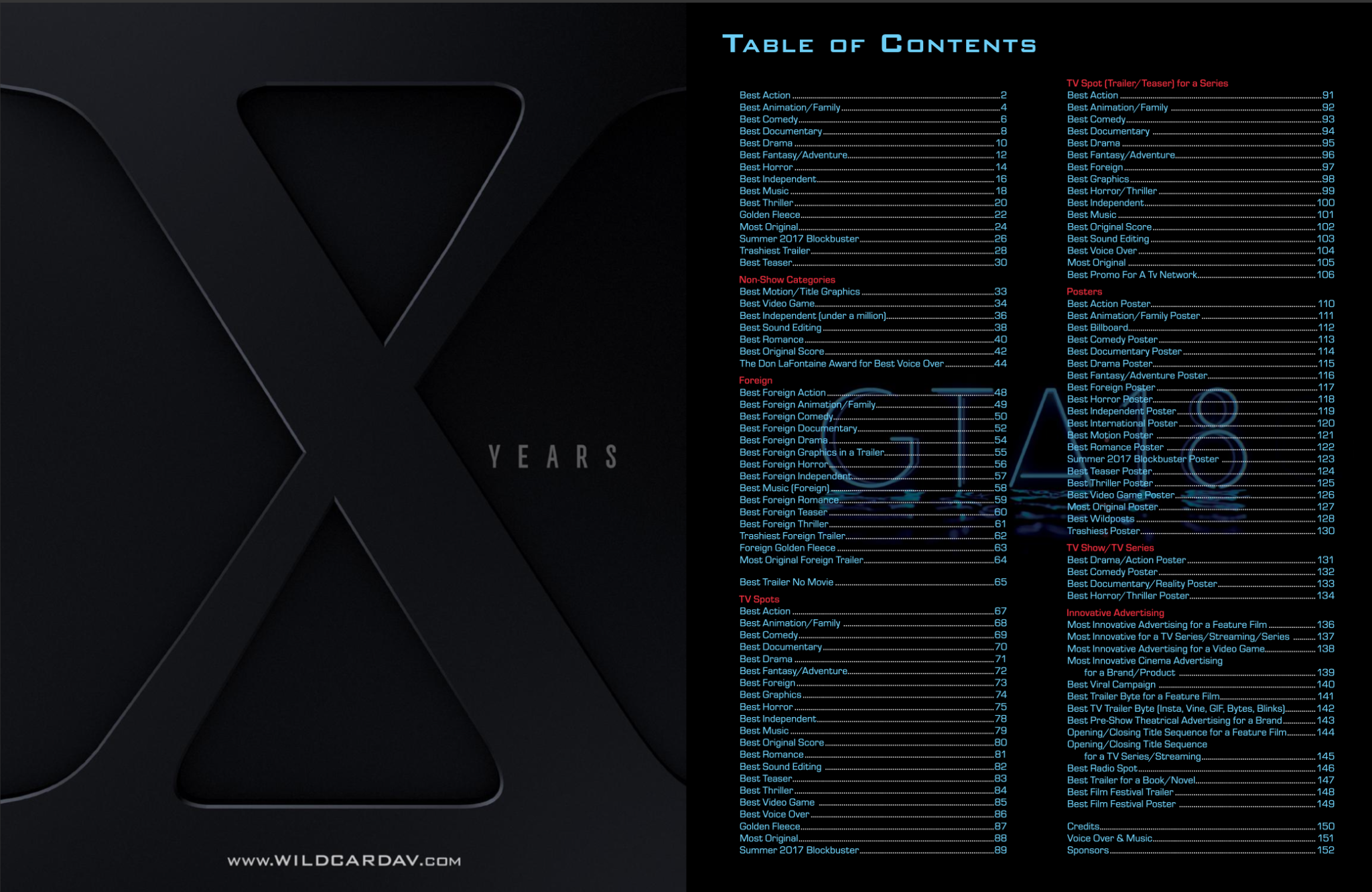 GTA18 Program Book (2017) – Golden Trailer Awards