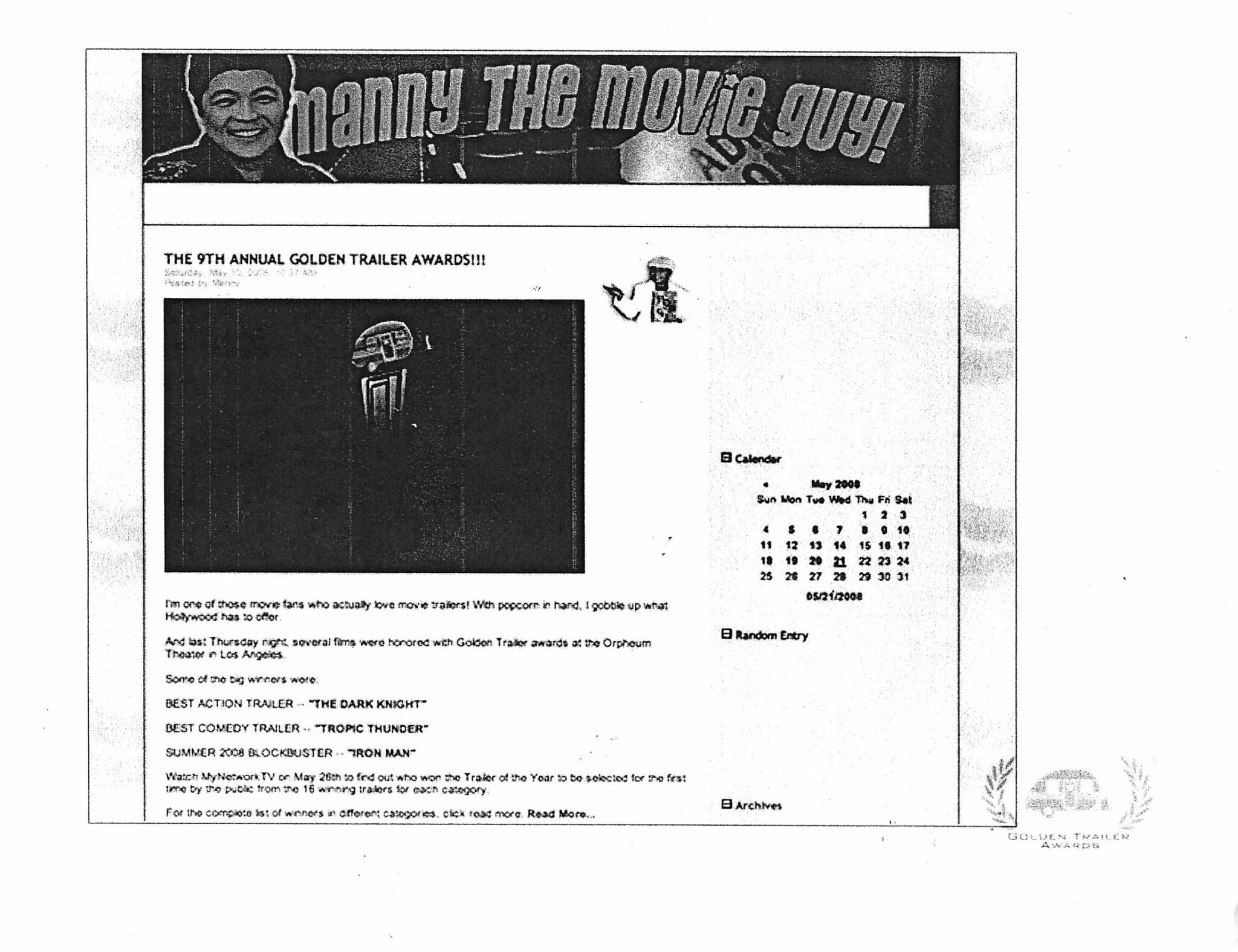 THE 9TH ANNUAL GOLDEN TRAILER AWARDS!!! – Golden Trailer Awards